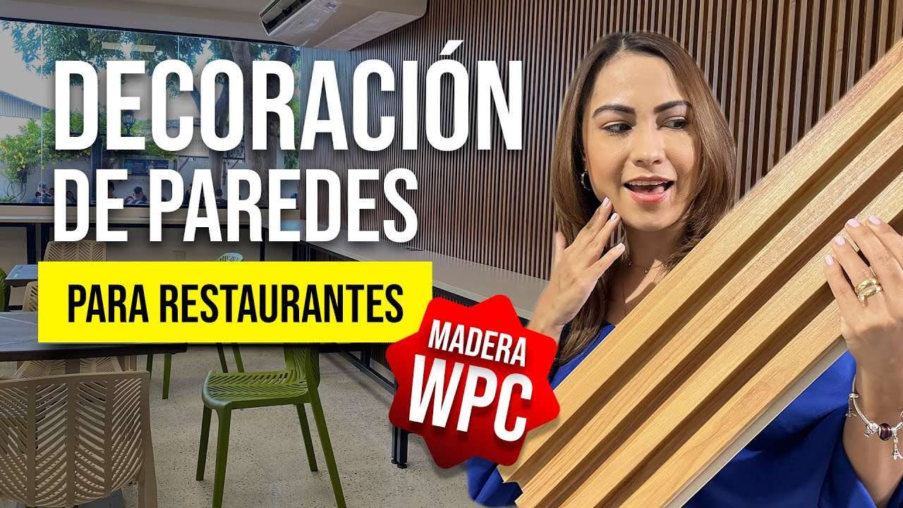 DECORACIÓN DE PAREDES PARA RESTAURANTES 🍔(listones de MADERA WPC ...