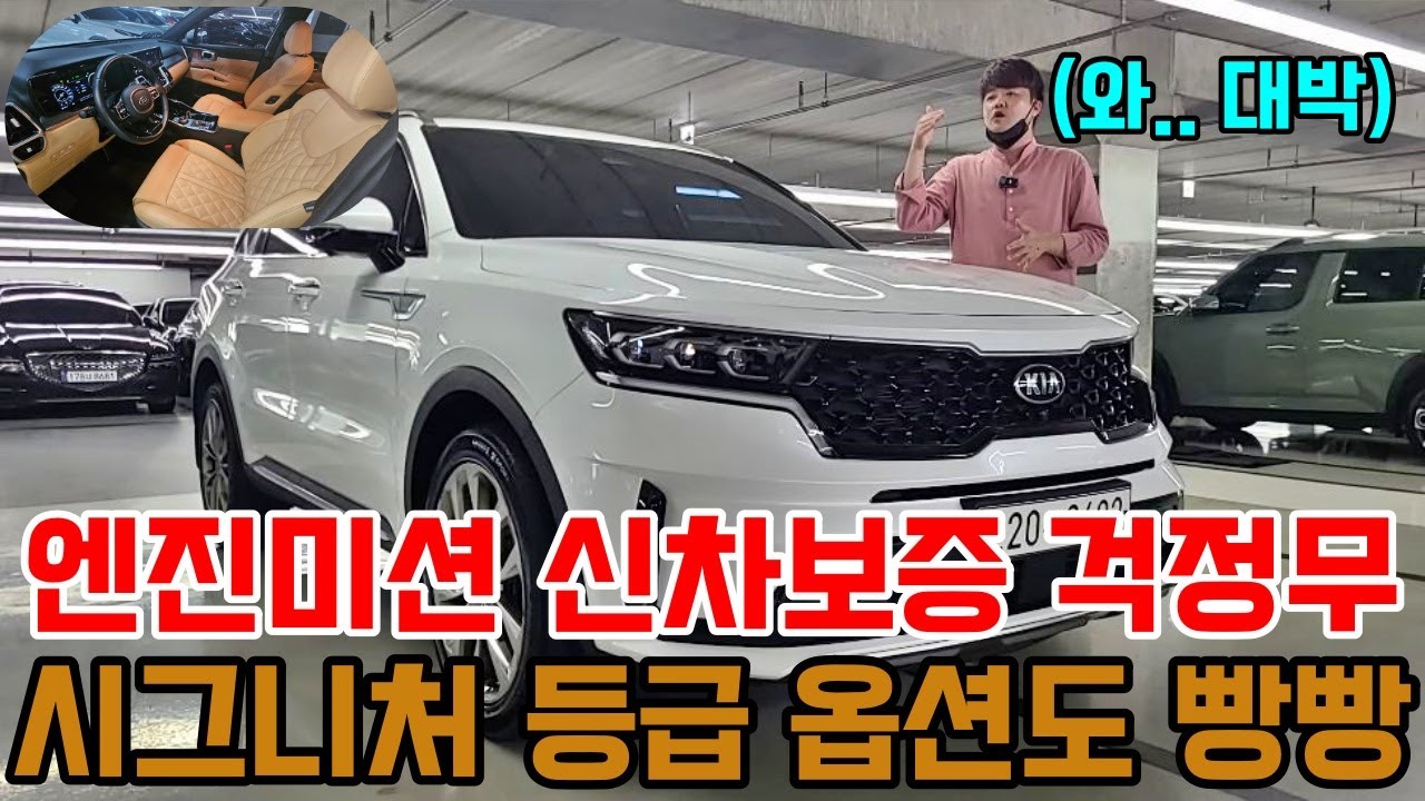 판매완료 Suv차량 고민하세요 쏘렌토 중고차 완전무사고에 시그니처등급 엔진미션 신차보증 남아 있으니 걱정마세요 실내 엠비언트라이트 카맬시트 감성이 좋네요