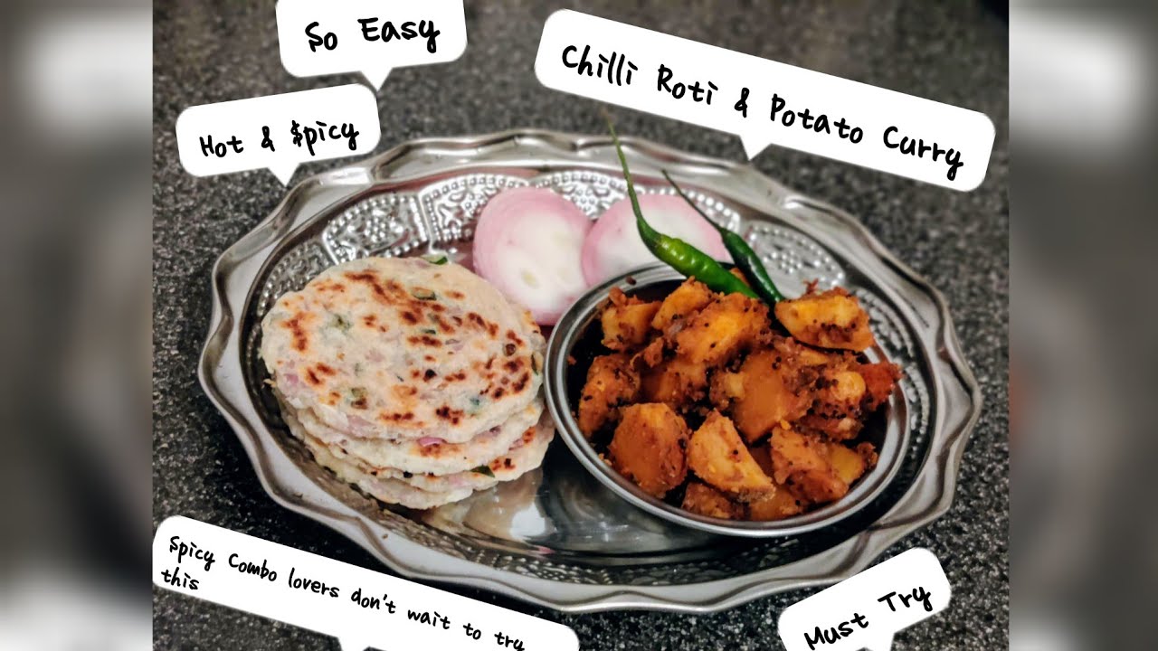 Chilli Roti & Potato Curry in Tamil #Isai Samayal #Srilankan Dish #How ...