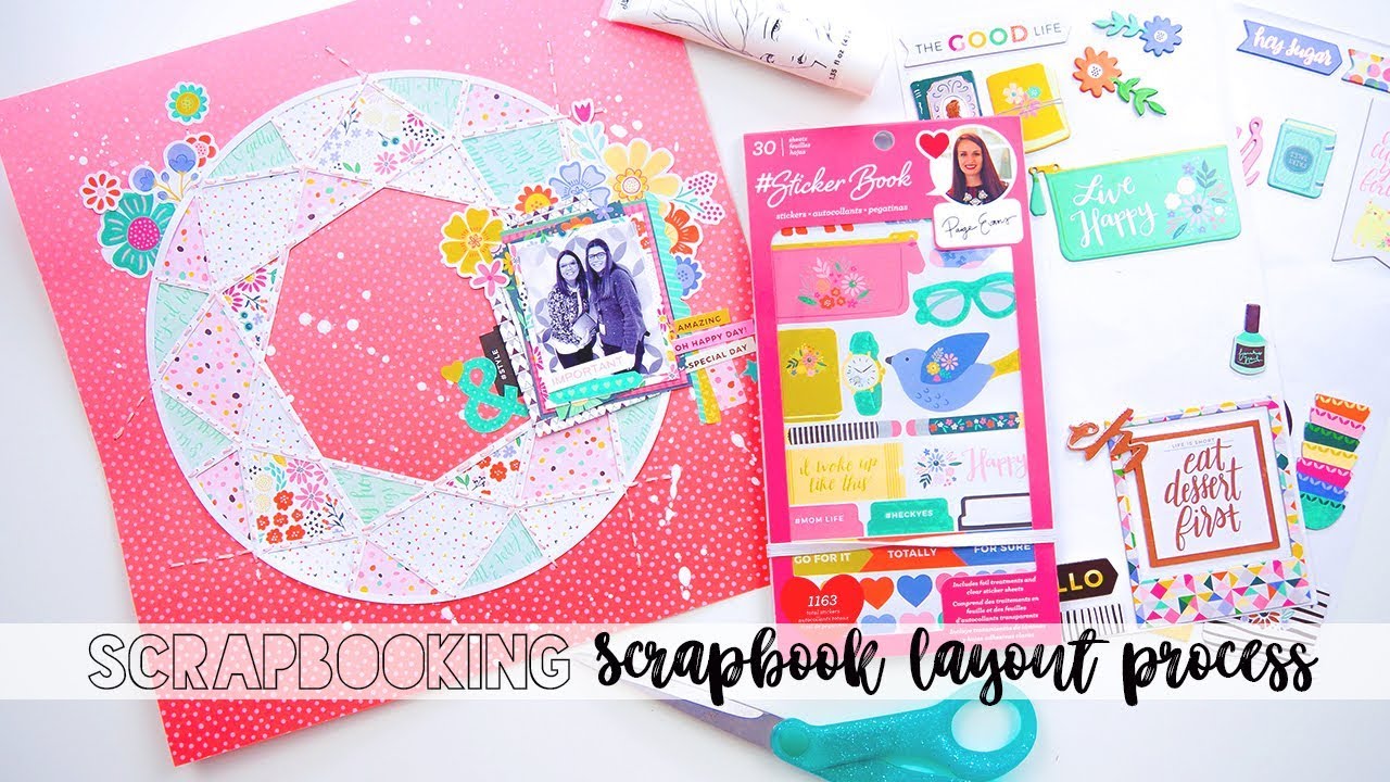 SCRAPBOOK LAYOUT PROCESS - SCRAPPONS ENSEMBLE - YouTube