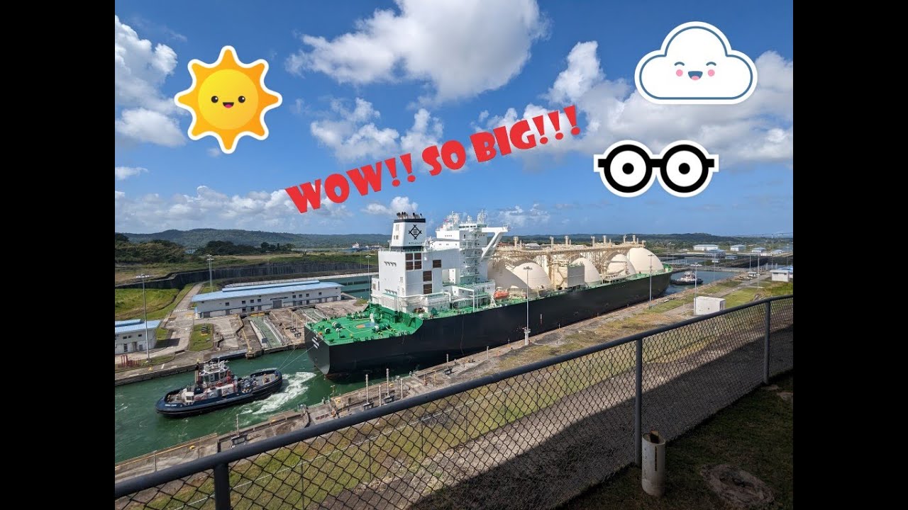 Marvel Eagle LNG Tanker Panama Canal Agua Clara Locks January 5th 2023 ...