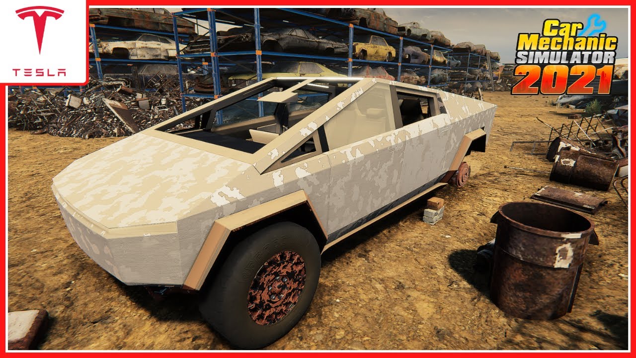 Tesla Cybertruck restoration - Car Mechanic Simulator 2021 - YouTube