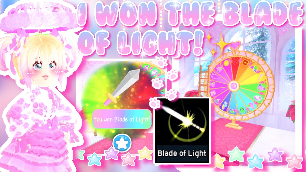 I WON THE BLADE OF LIGHT! 🗡️ I GOT SUPER LUCKY! | Royale High wheel ...