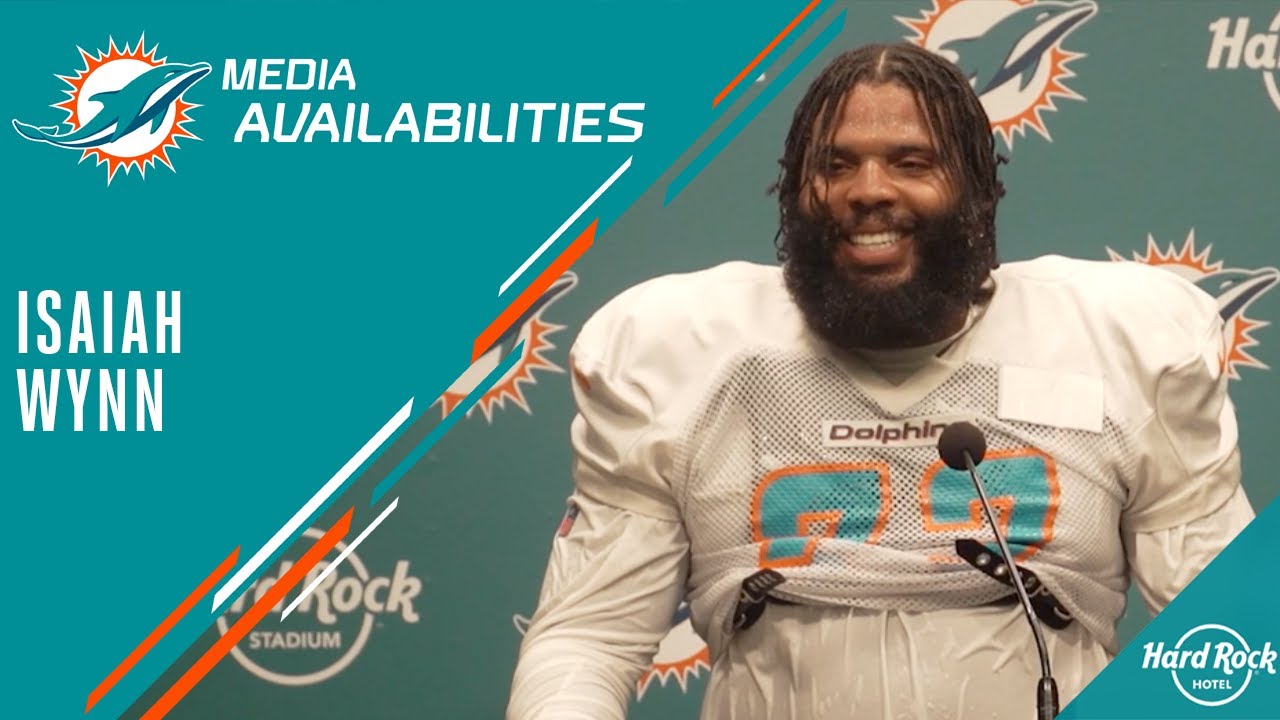 Isaiah Wynn meets with the media | Miami Dolphins Training Camp - YouTube