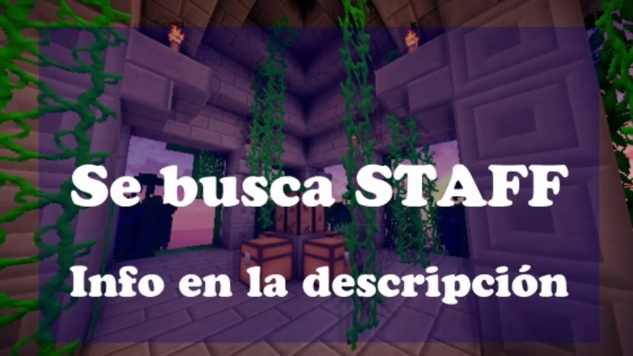 SE BUSCA STAFF - MINECRAFT 1.13.1 - SERVER ROLEPLAY - YouTube