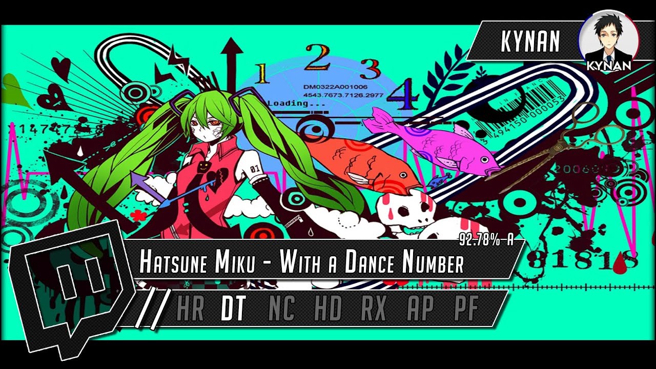 osu! : Hatsune Miku - With a Dance Number [0108 style] + DT (A) - YouTube