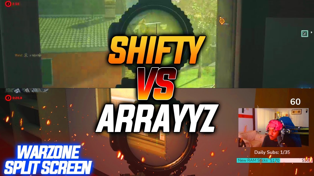 ShiftyTV VS Arrayyz - Warzone Split Screen Gameplay from Swagg's $100k ...