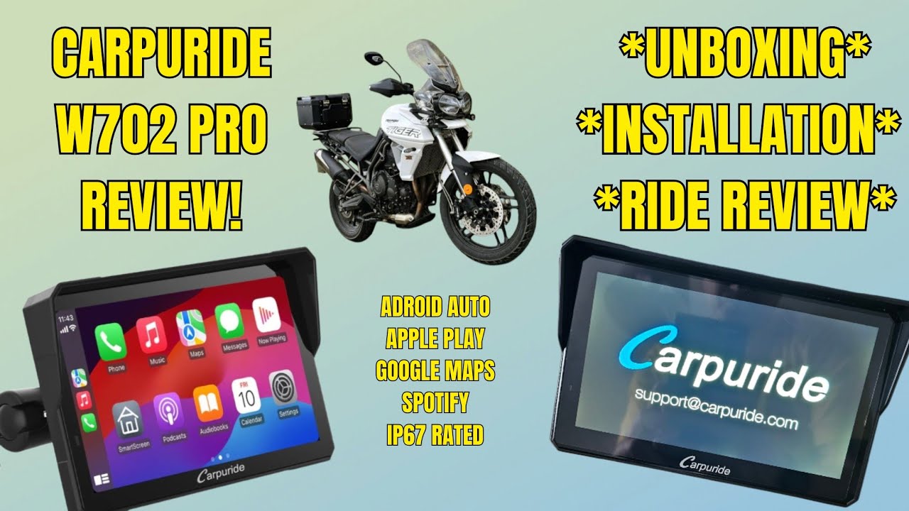 Carpuride w702 Pro review! 📦 Unboxing 🛠 Installation 🏍 Rideout - YouTube
