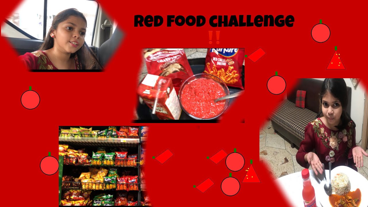 Red Food Challenge ‼️🍜 || Successfully Done - YouTube