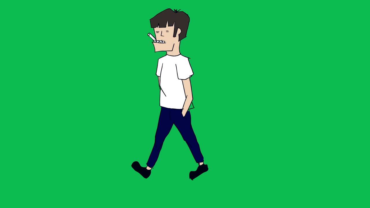 Walking Man 2D Animation - YouTube