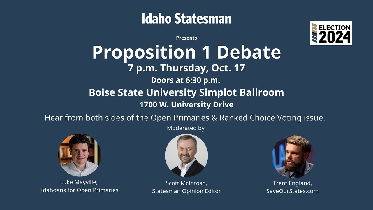 Watch Live: Idaho Statesman's Prop. 1 Debate - YouTube