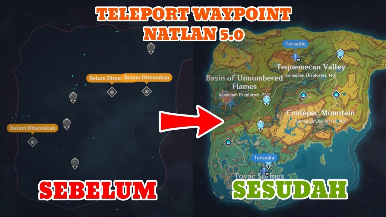 TELEPORT WAYPOINT NATLAN 5.0 - Genshin Impact Indonesia - YouTube