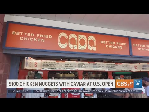 $100 chicken nuggets with caviar served at U.S. Open