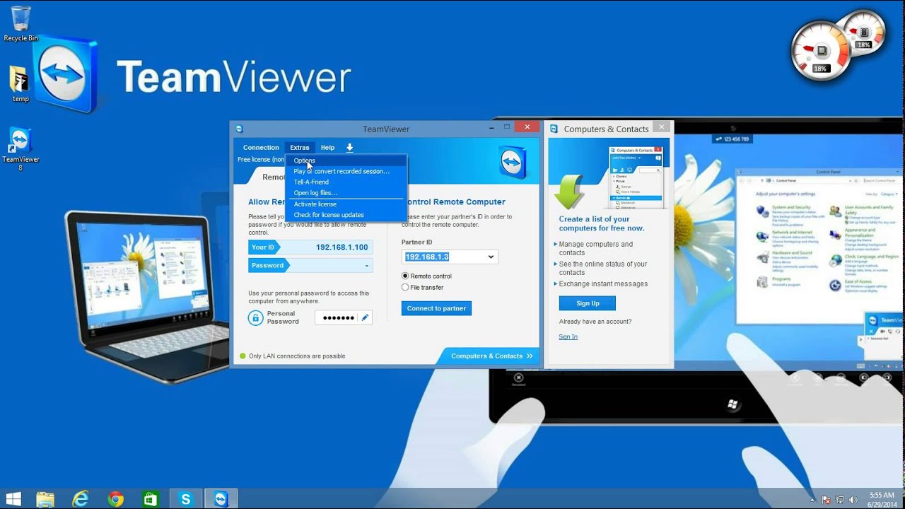 Use teamviewer for Lan network - YouTube