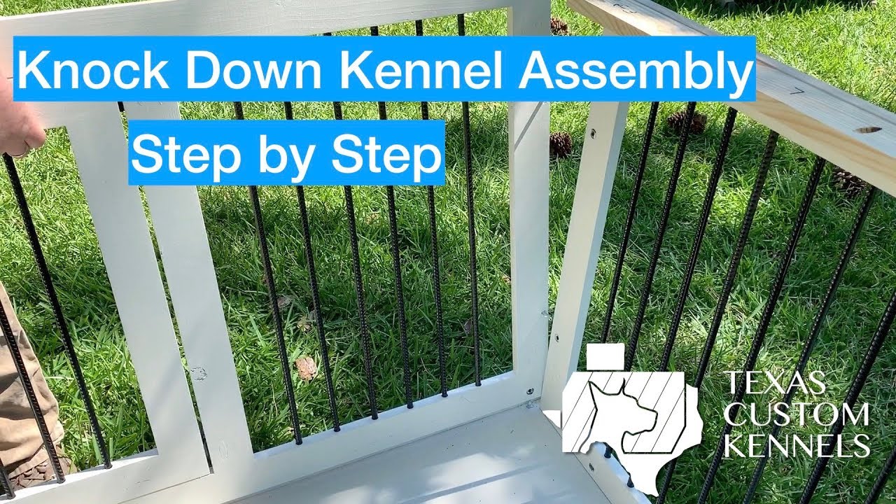 Knock Down Double Dog Kennel Furniture - Full Assembly - YouTube