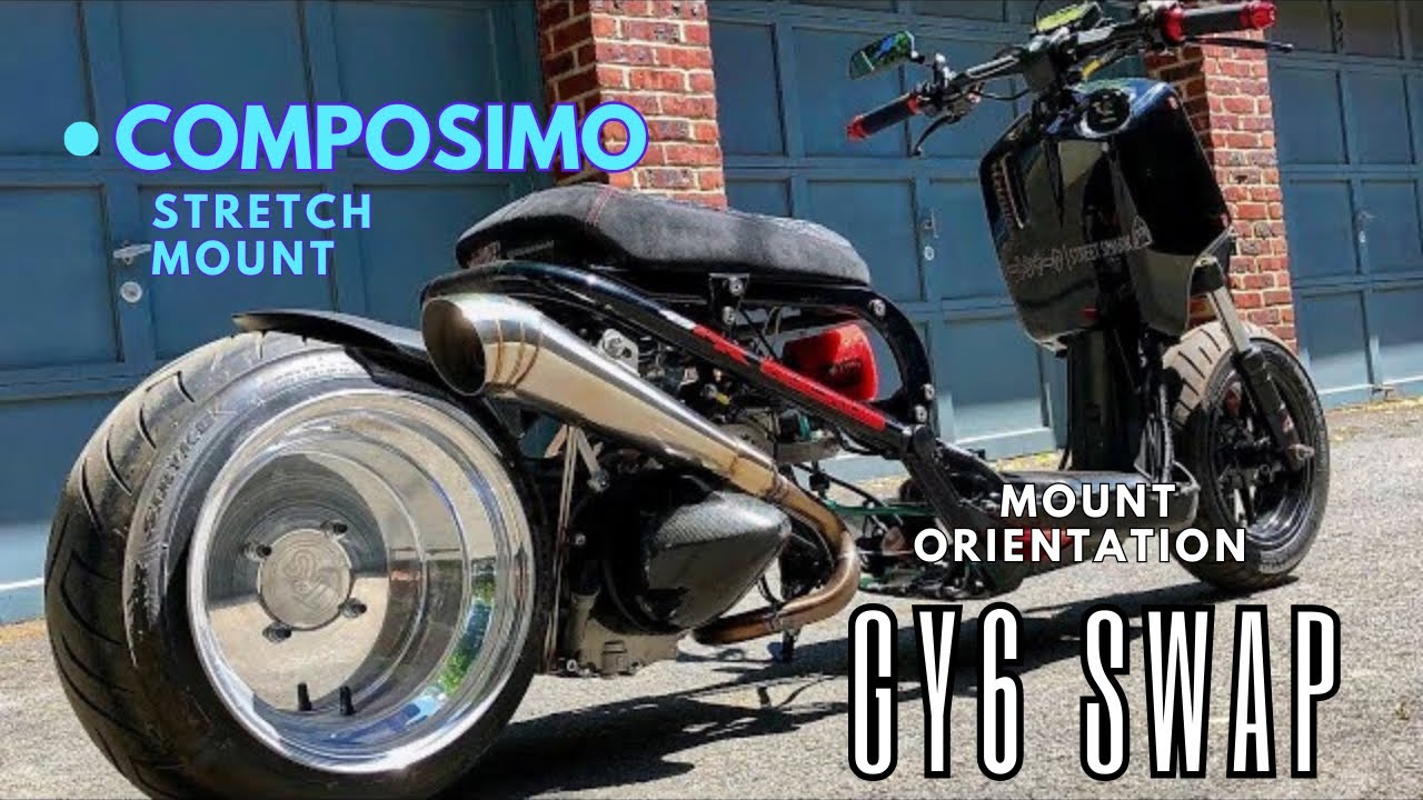 Honda Ruckus GY6 Swap: Composimo Billet Aluminum Mount Install ...