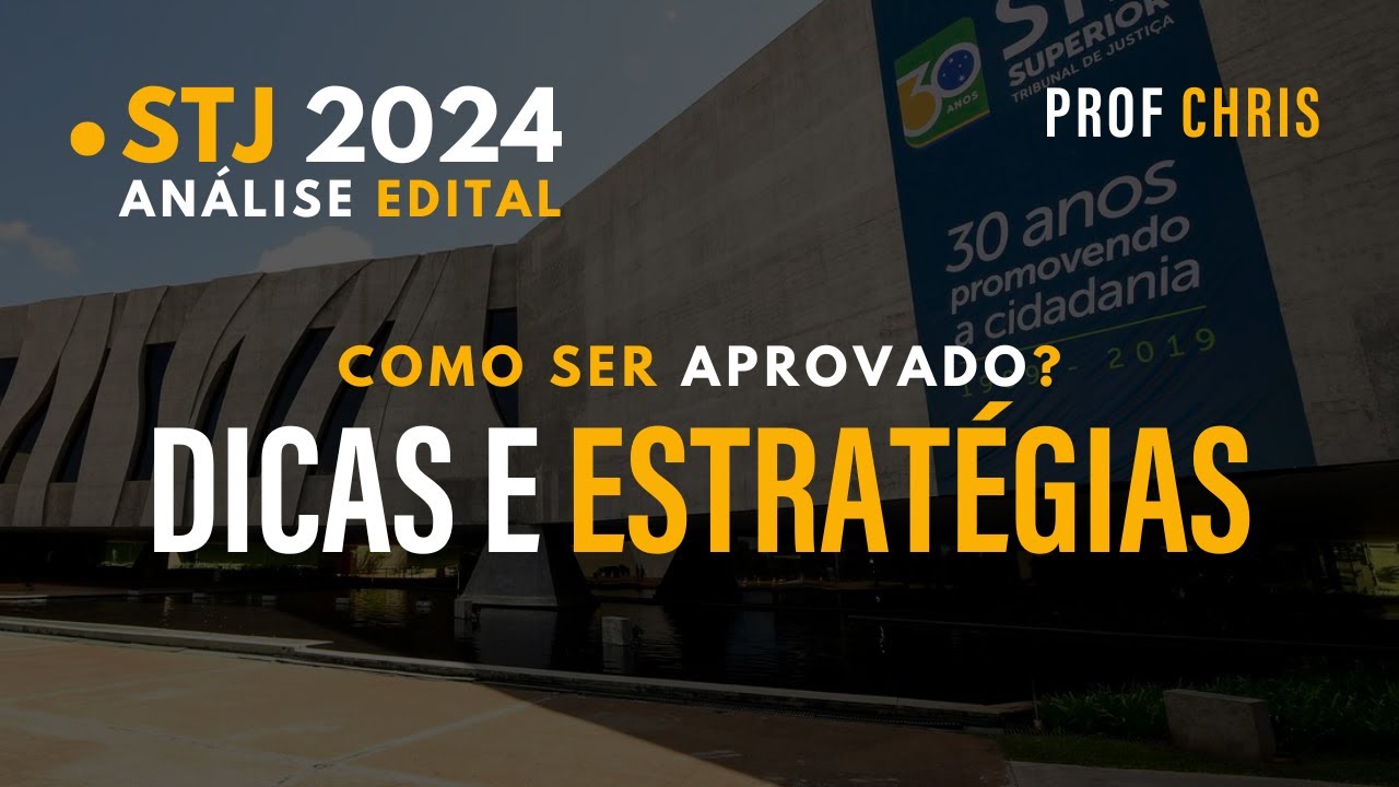 STJ 2024 - Edital Publicado! - YouTube