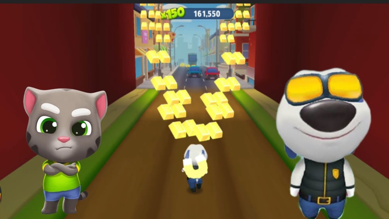 Talking Tom Gold Run - Deputy Hank Tom - Collect Coins Runner Game ...