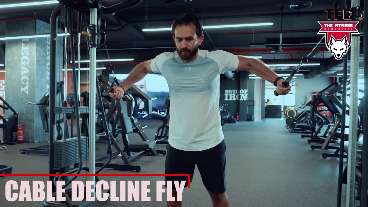 Cable decline fly - YouTube