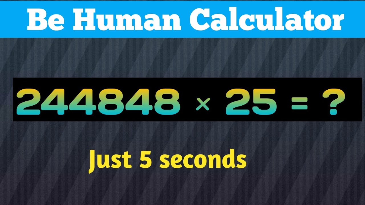 Be Human calculator || Just 5 seconds ||#tricks - YouTube