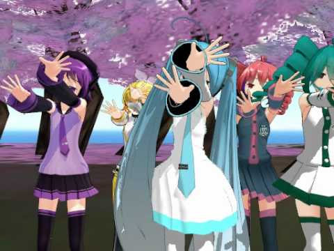 [MMD] Miku Hatsune, Defoko, Apend Rin, Teto Kasane, & Keko Kasane - WAVEFILE(full ver.)