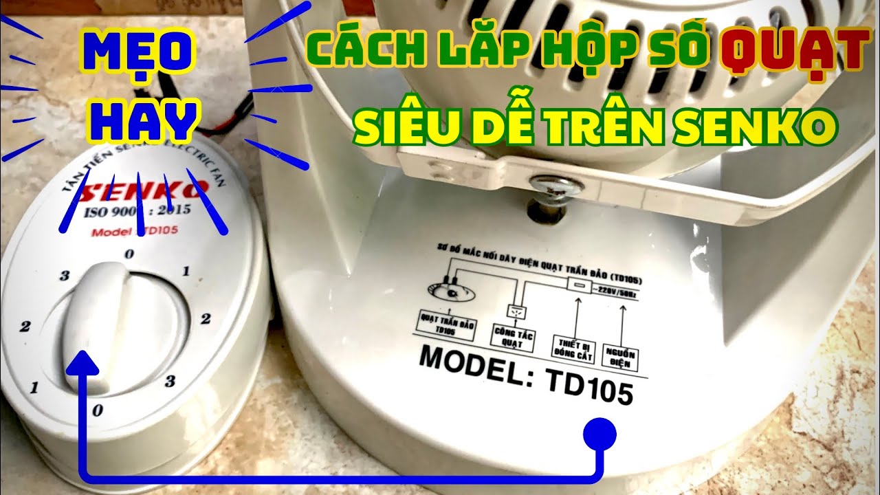 ⚒️ Bài 27: Setup - cách lắp hộp SỐ cho quạt đảo trần SENKO TD-105 | # ...
