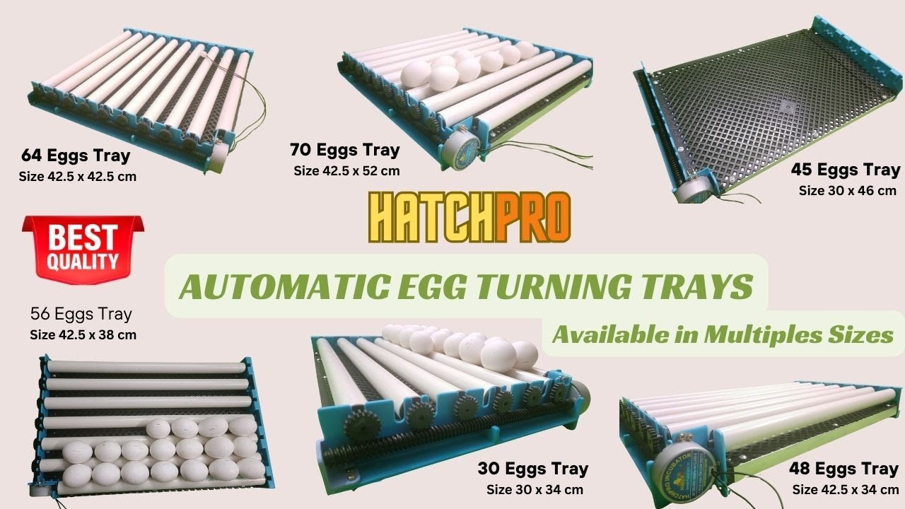 Hatchpro Automatic Egg Turning trays in multiple Sizes 64 , 70 , 56 ...