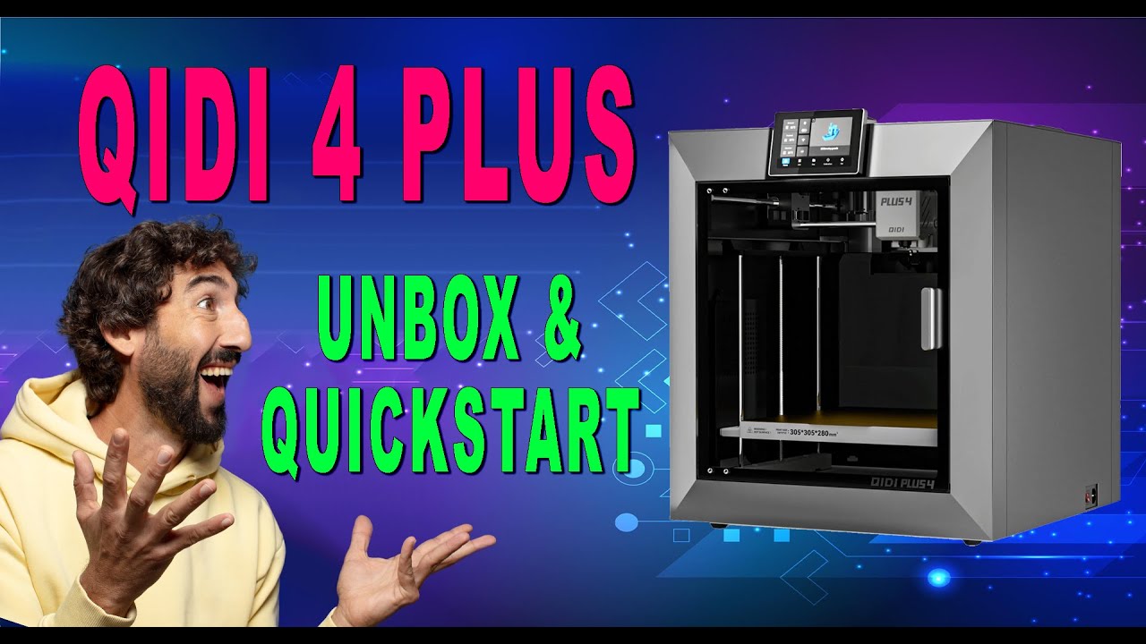 QIDI 4 plus unboxing e quick start - ASMR - YouTube