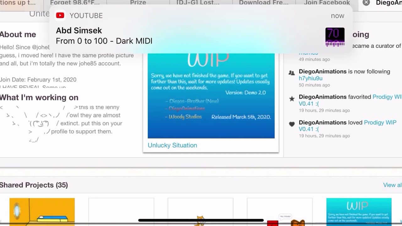 My scratch account - YouTube