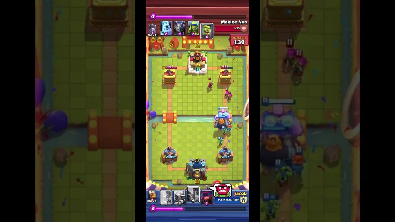 I made an Electro giant, Royal Giant, and Barb hut deck in clash royale ...