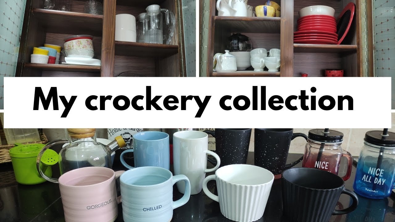 My crockery collection || my kitchen tour - YouTube