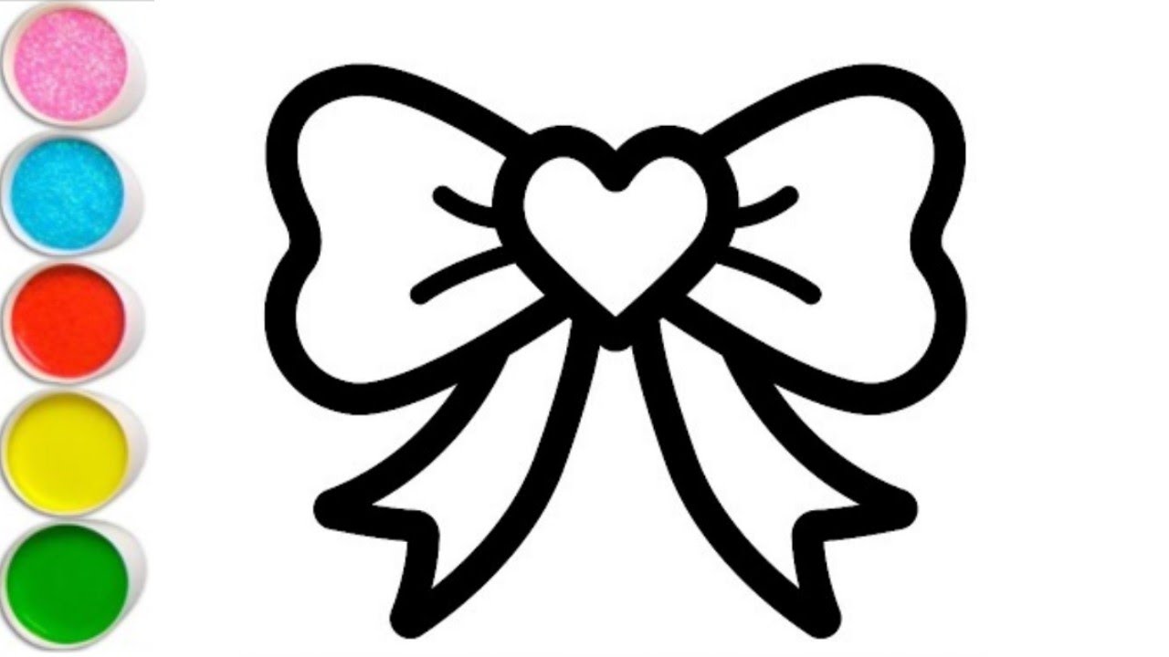 How to draw 🎀ribbon | Bow drawing | - YouTube