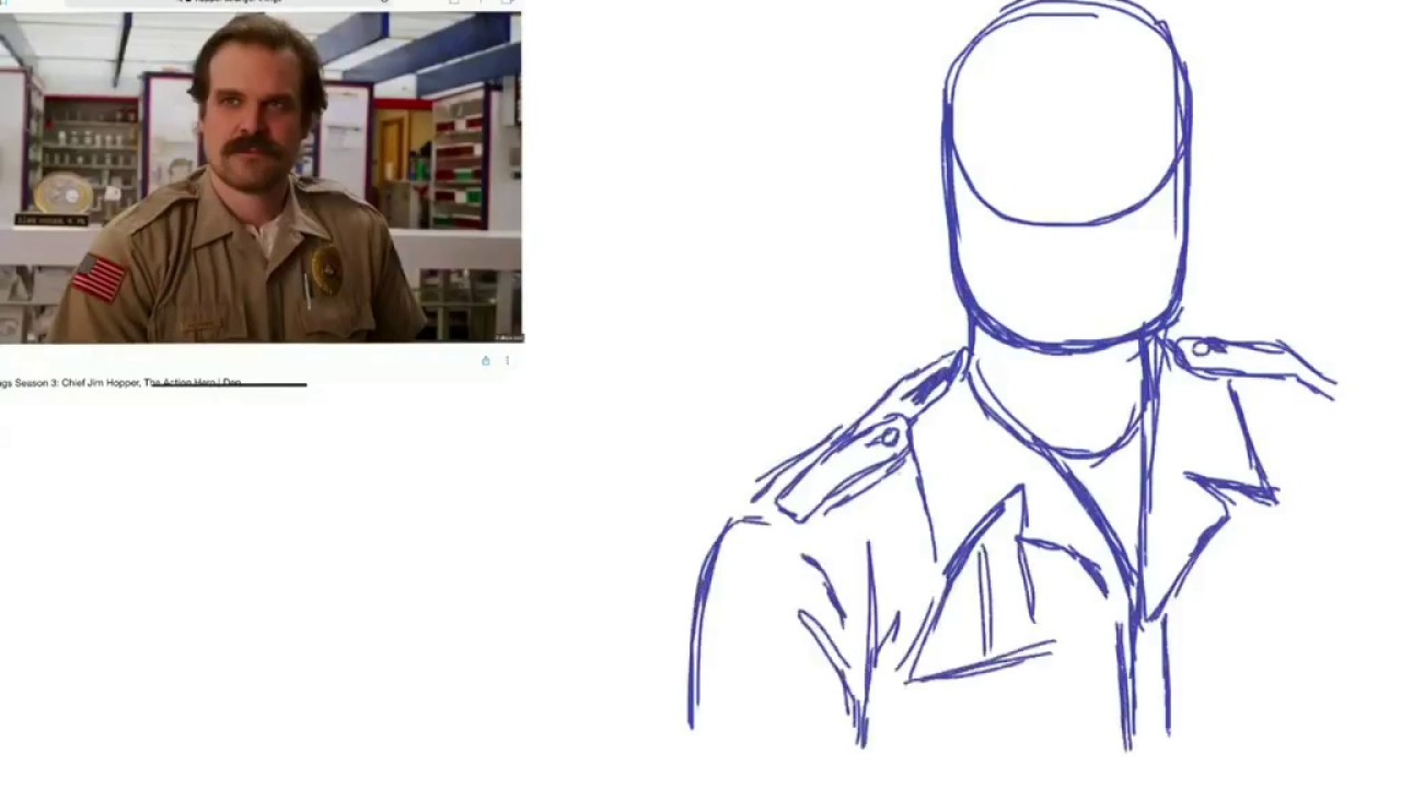 QuickDraw | Stranger things: Hopper - YouTube