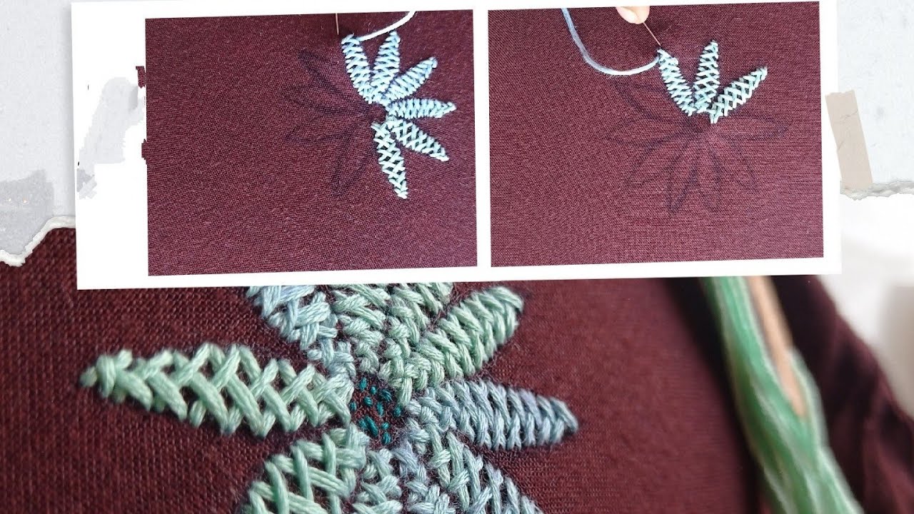 Chikankari embroidery stitches tutorial |Flower design Chikankari # ...