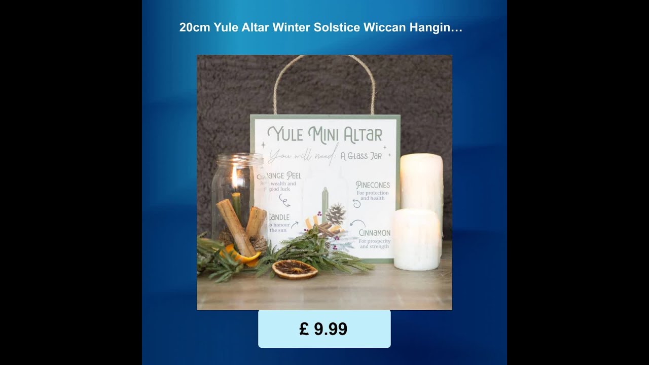 20cm Yule Altar Winter Solstice Wiccan Hanging Sign - YouTube