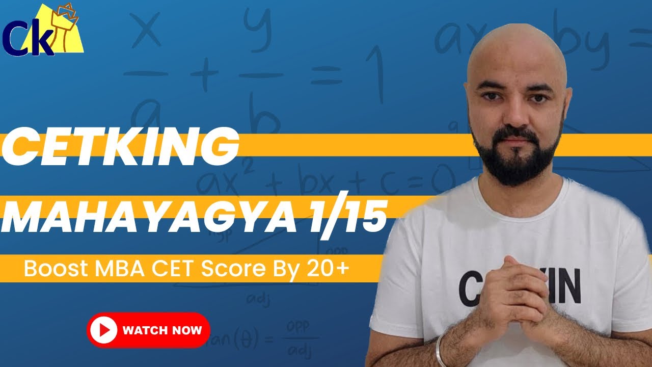 Abstract CETking Mahayagya part 1/15 | Inc score by 20 marks in MBA CET ...