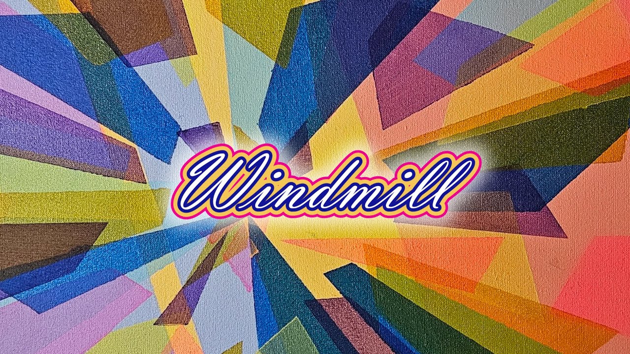 'Windmill' | Abstract no.290 | easy acrylic abstract painting | 50x40 ...