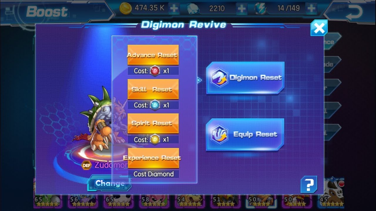 HOW TO USE ALL REVIVE GEMS/ DIGIMON RESET/ EQUIP RESET - Digital World ...