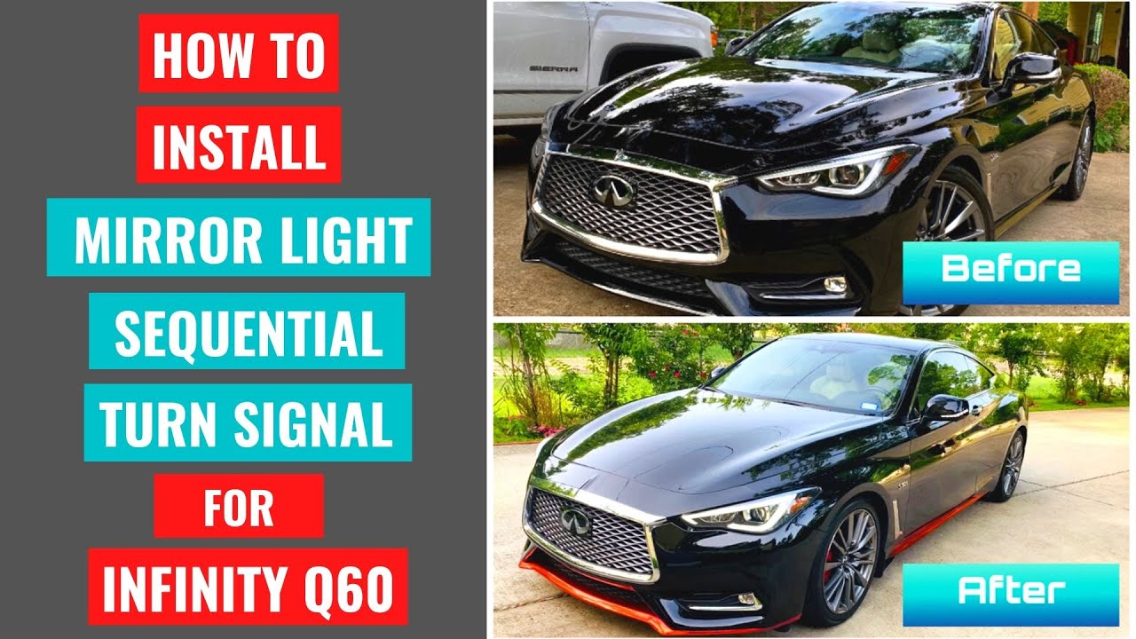 How to Install Sequential Lights on Infiniti Q60 Mirrors - YouTube