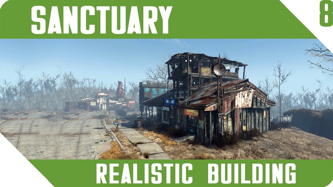 FALLOUT 4 | Sanctuary | Police Station | Realistic Building | All DLC ...