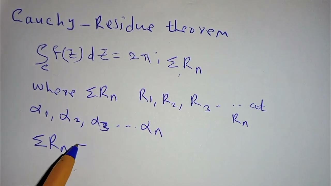 The Cauchy integral residual Theorem formula - YouTube