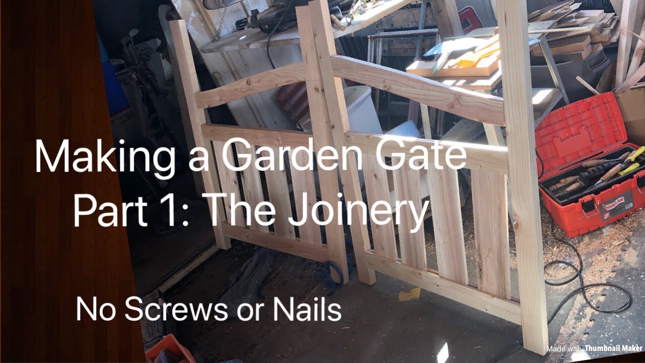 Making a Garden Gate with no screws or nails Part 1: The Joinery - YouTube