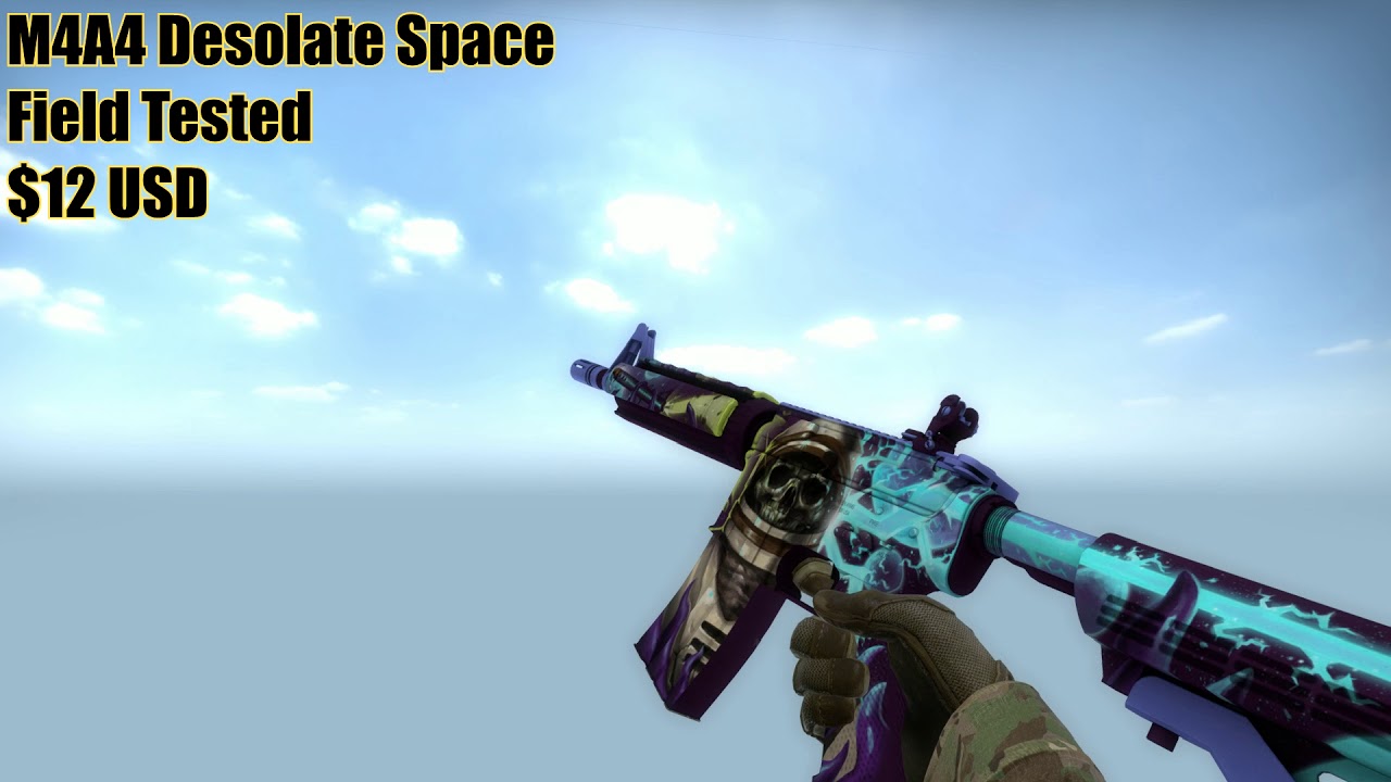 M4A4 Desolate Space FT skin showcase - YouTube