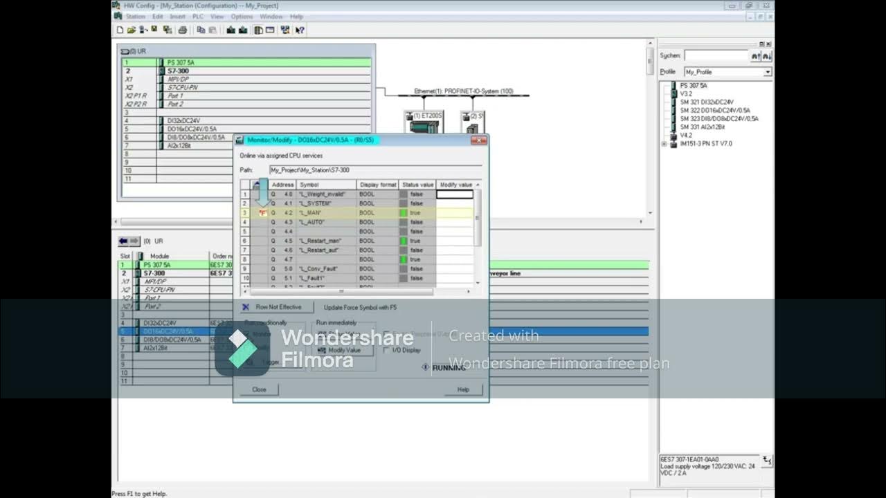49: Monitor Variables from the HW Configuration Editor || Step 7 ...