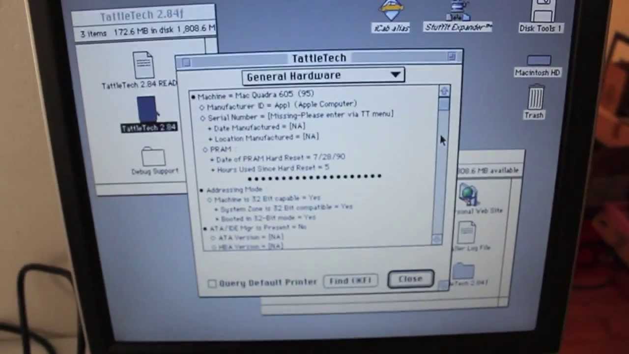 Apple Macintosh LC 475: Checking CPU Capabilities - YouTube