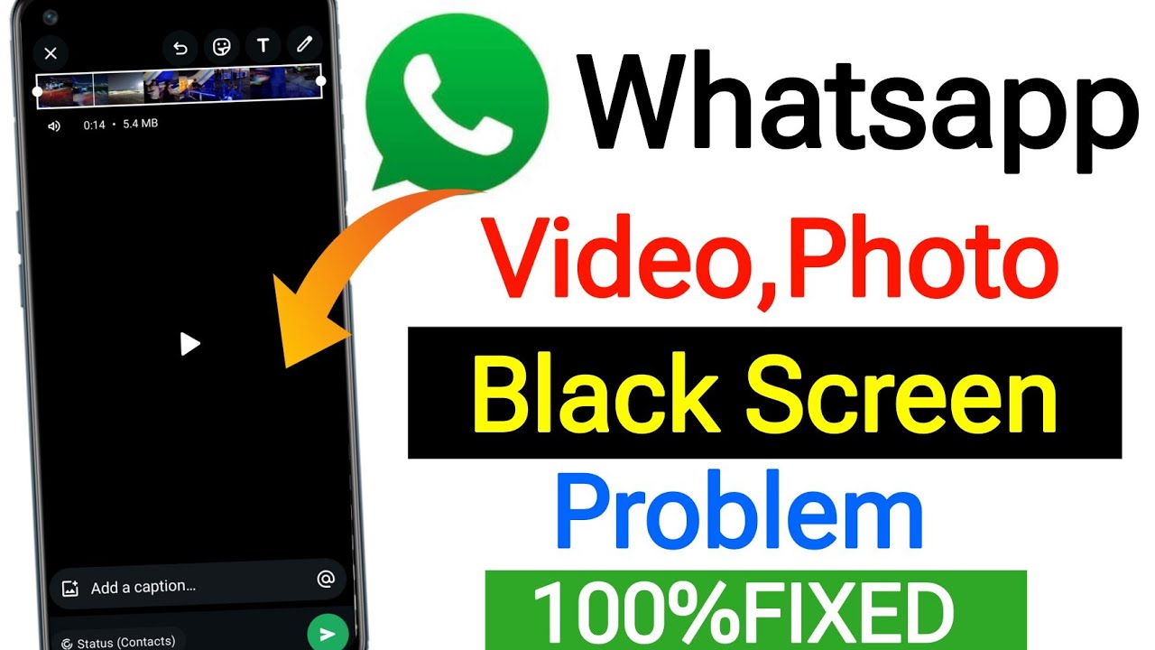 How to Fix WhatsApp Black Screen When Sending Videos or Status ...