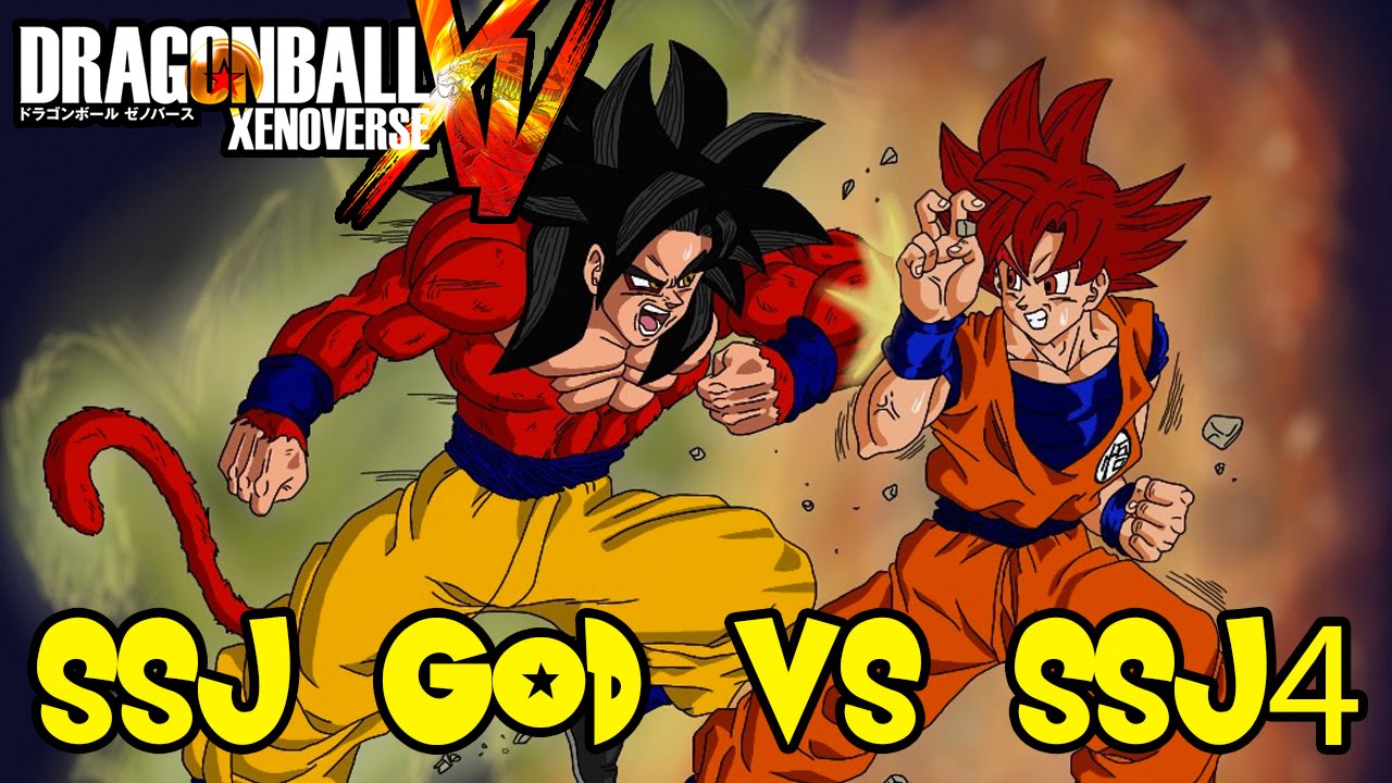 Dragon Ball Xenoverse: Super Saiyan God Goku vs SSJ4 Goku Balance ...