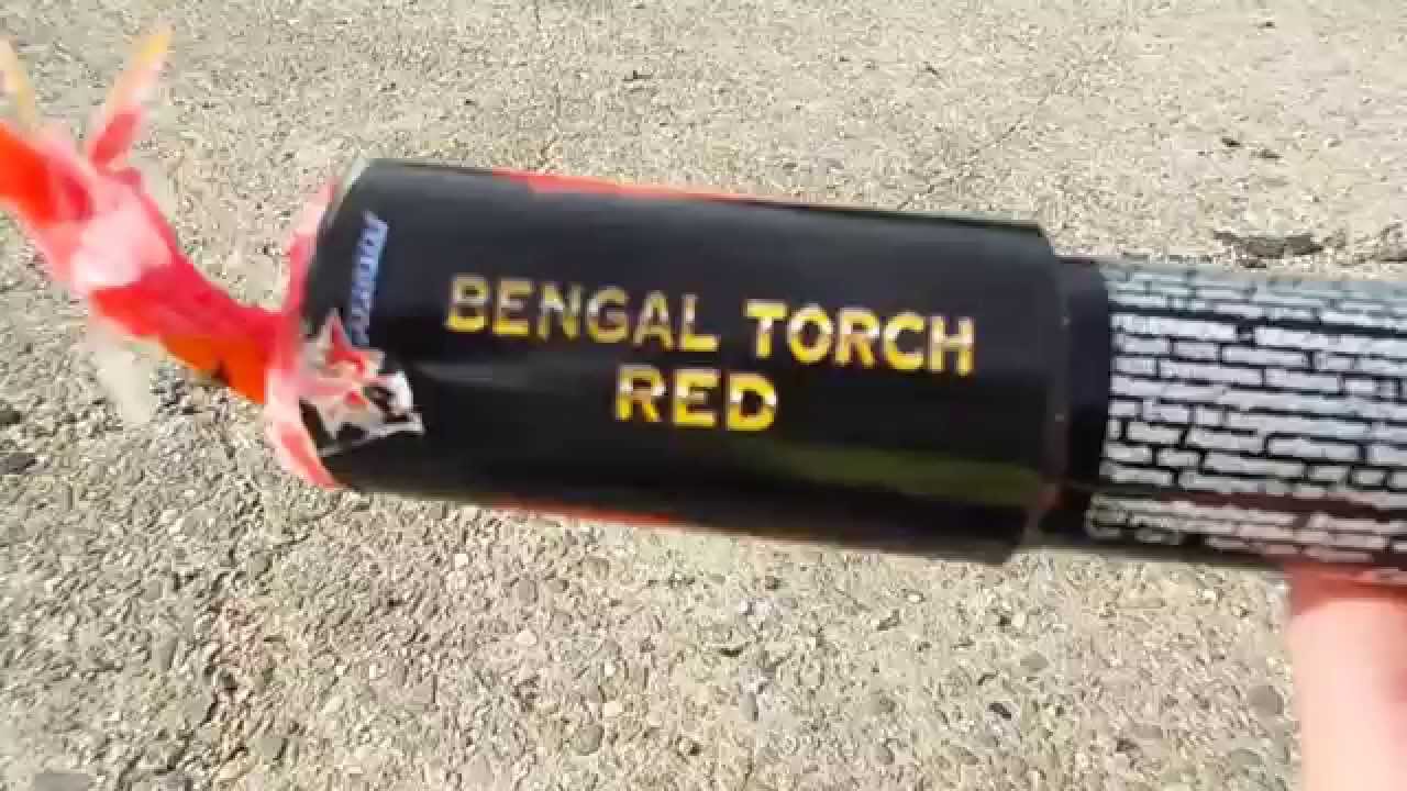 Pyrostar Bengal Torch Red Tagsüber - YouTube