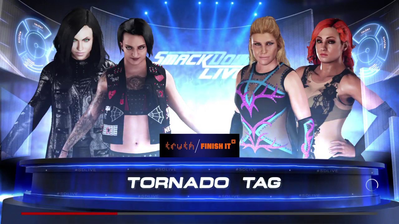 WWE 2K18 Ruby Riot,Selene VS Natalya,Becky Lynch Tornado Tag ...