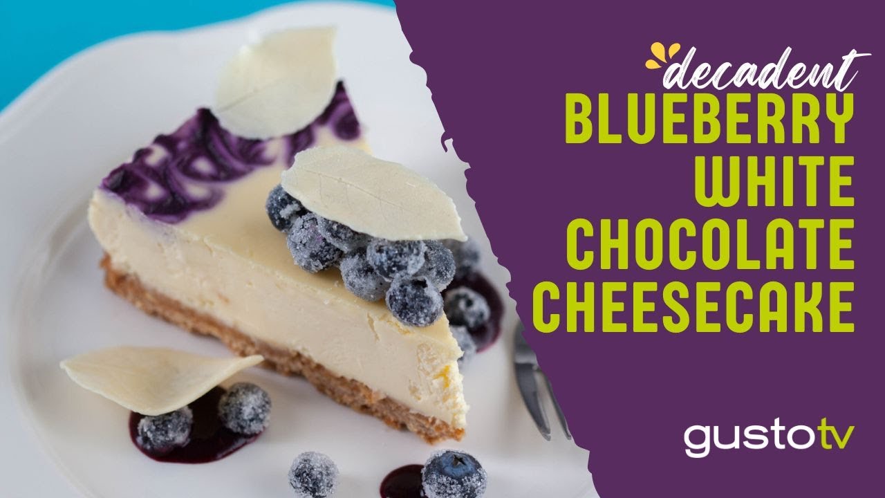 Flour Power | Blueberry White Chocolate Cheesecake - YouTube